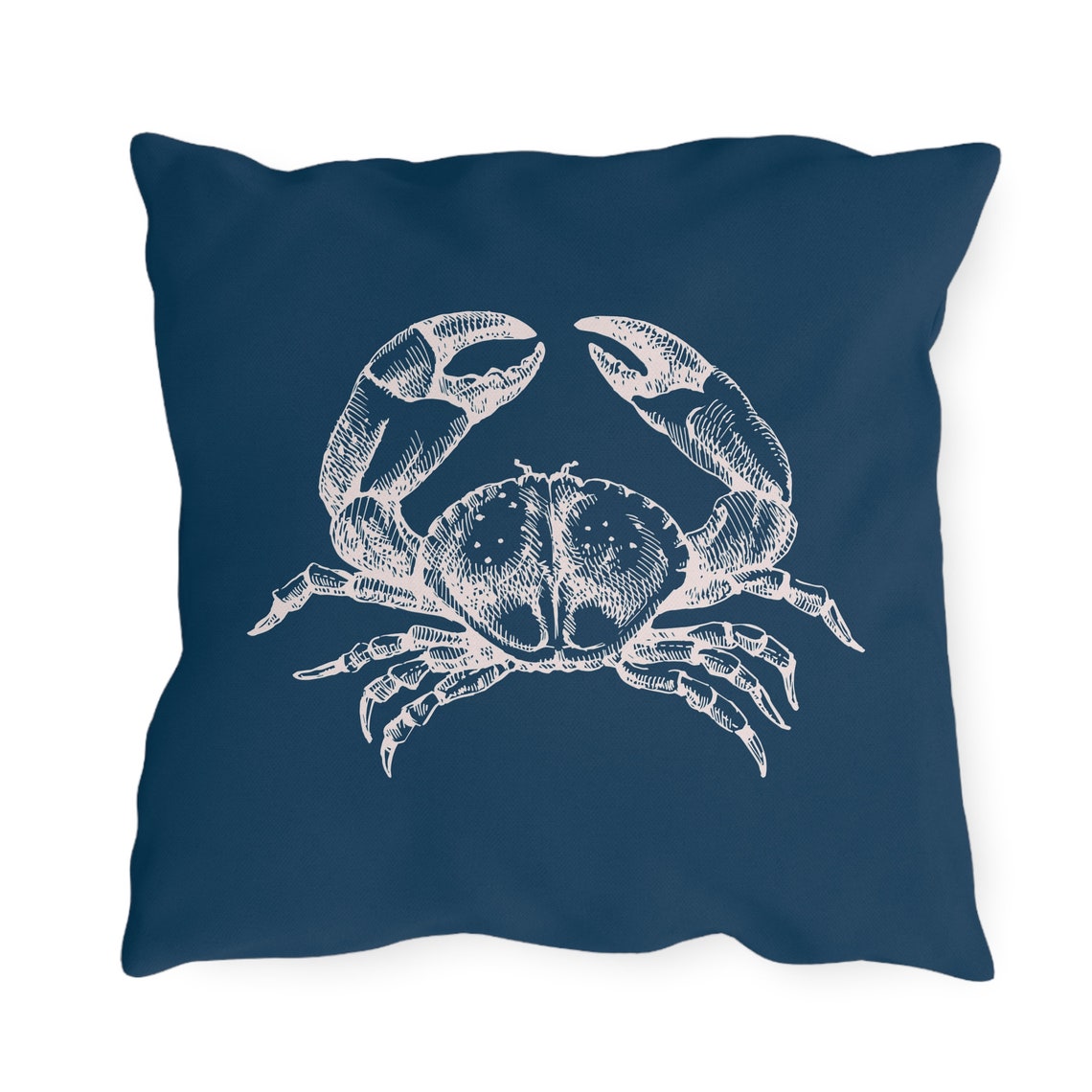 Cape Cod Crab Outdoor Pillow Dark Blue - Etsy