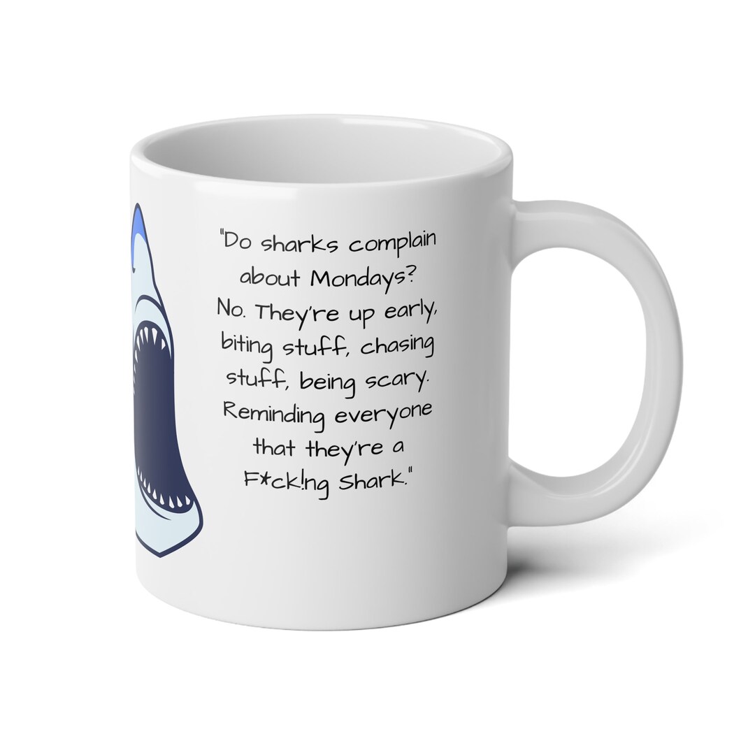 Shark Monday Motivational Jumbo Mug, 20oz - Etsy