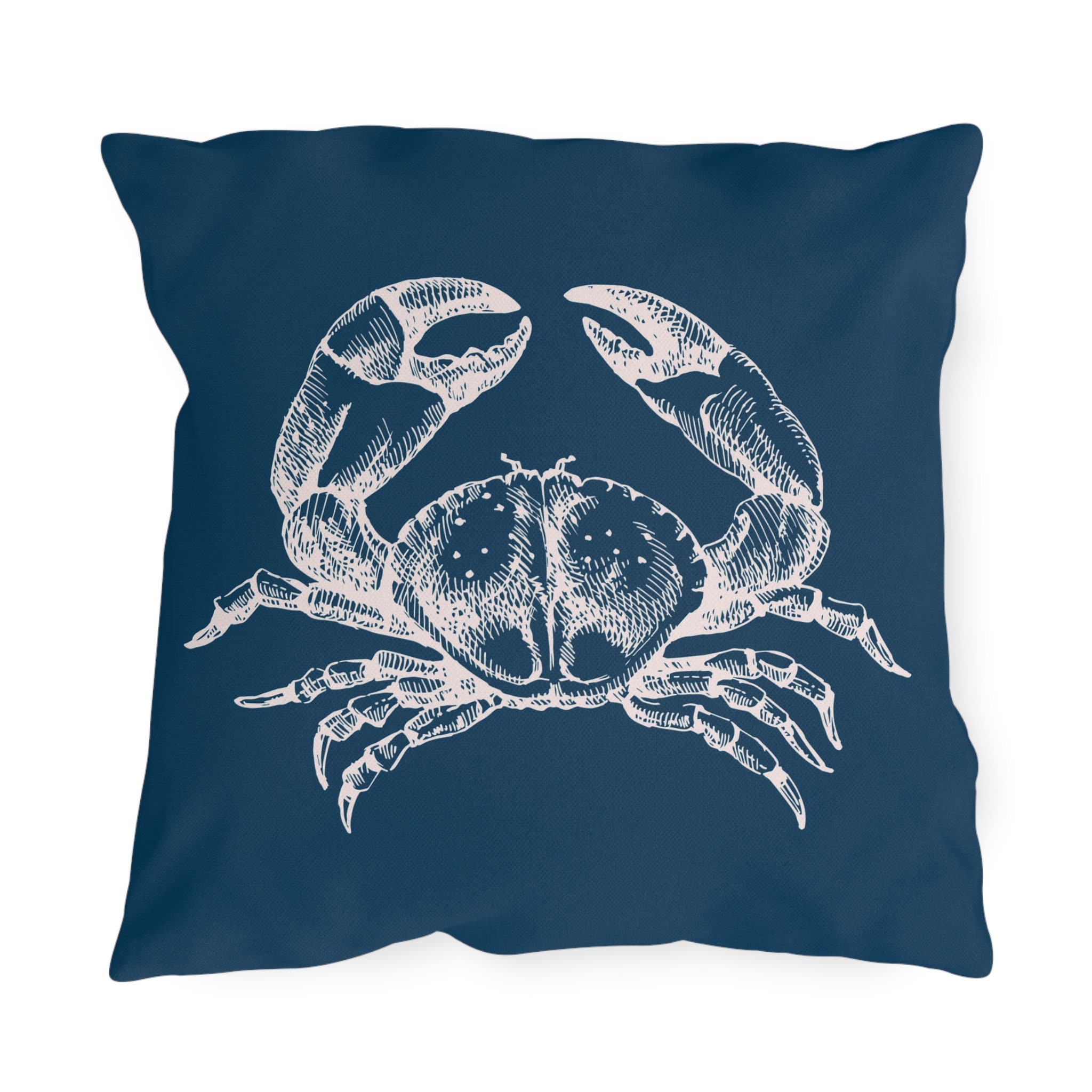 Cape Cod Crab Outdoor Pillow Dark Blue - Etsy