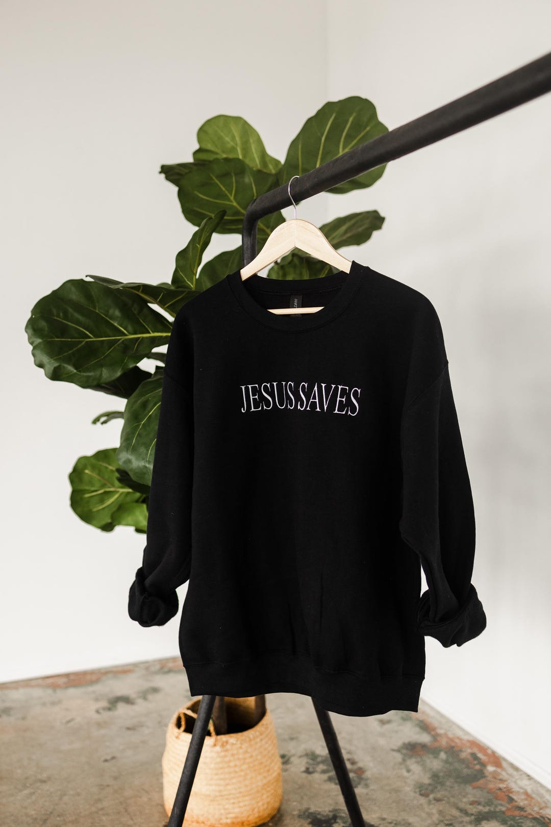 JESUS SAVES Sweatshirt | Faith Based Embroidered Sweaters | Christian ...