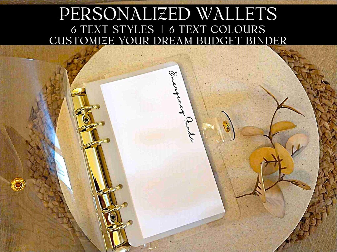 Personalized Binder Wallet Inserts | A6 | Matt or Gloss Finish ...