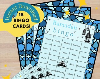 Ramadan Bingo Printable Bingo Ramadan Games Eid Games Kids Ramadan Game ...