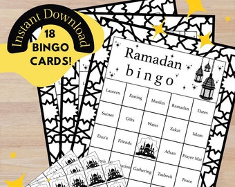 Ramadan Bingo Printable Bingo Ramadan Games Eid Games Kids Ramadan Game ...