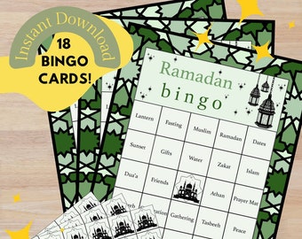Ramadan Bingo Printable Bingo Ramadan Games Eid Games Kids Ramadan Game ...