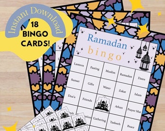 Ramadan Bingo Printable Bingo Ramadan Games Eid Games Kids Ramadan Game ...