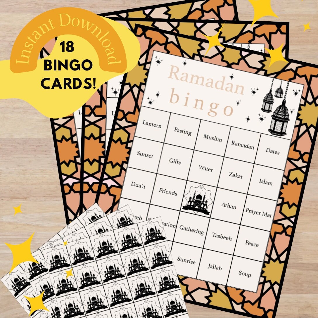 Ramadan Bingo Printable Bingo Ramadan Games Eid Games Kids Ramadan Game ...
