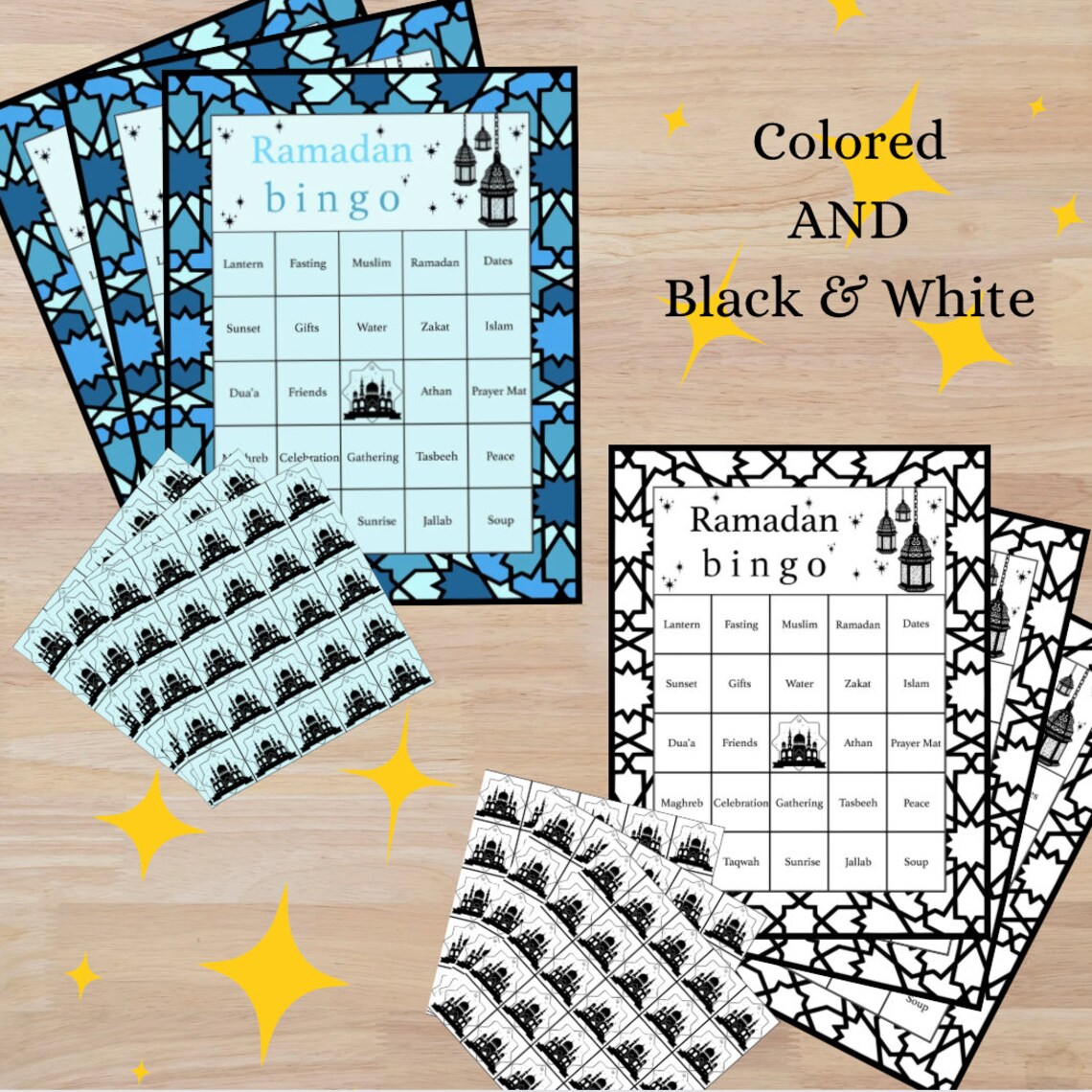 Ramadan Bingo - Printable Bingo - Ramadan Games - Eid Games - Kids ...