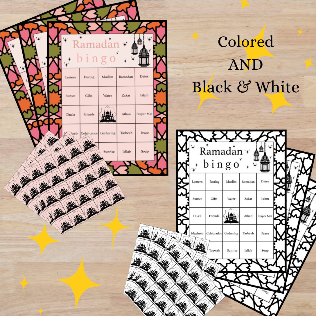Ramadan Bingo Printable Bingo Ramadan Games Eid Games Kids Ramadan Game ...