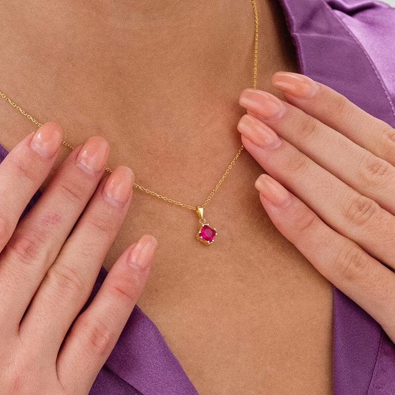 Pink Necklace - Etsy