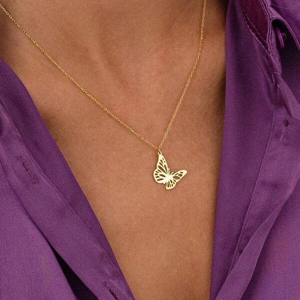 Butterfly Necklace - Etsy