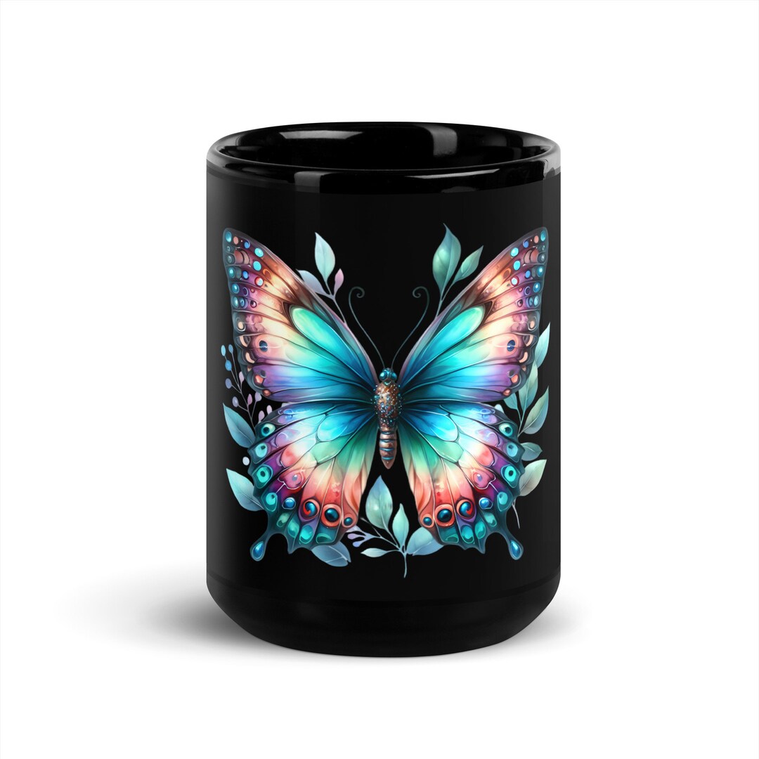 Coffee Mugs, Unique Coffee Cups, Coffee Gifts Black Glossy Designer ...