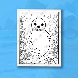 16 Cute Seal Coloring Pages for Kids Toddlers Preschoolers, Educational ...