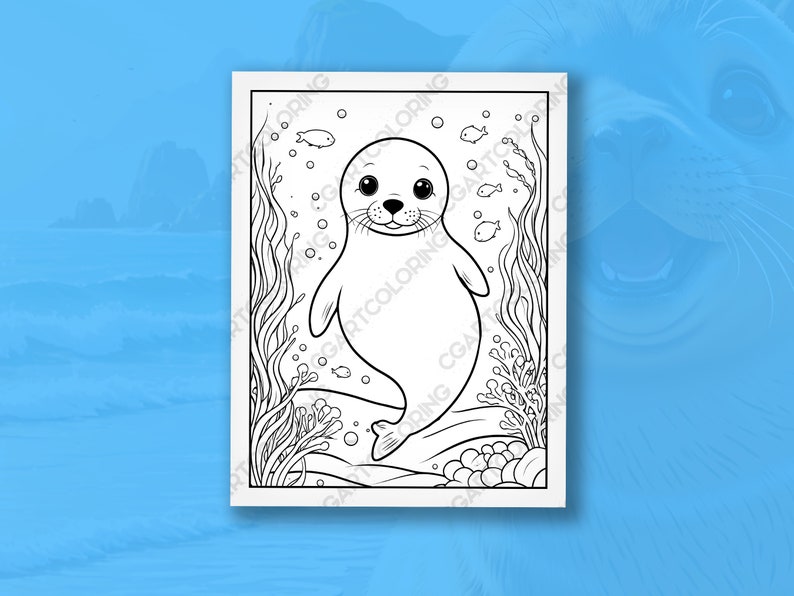 16 Cute Seal Coloring Pages for Kids Toddlers Preschoolers, Educational ...