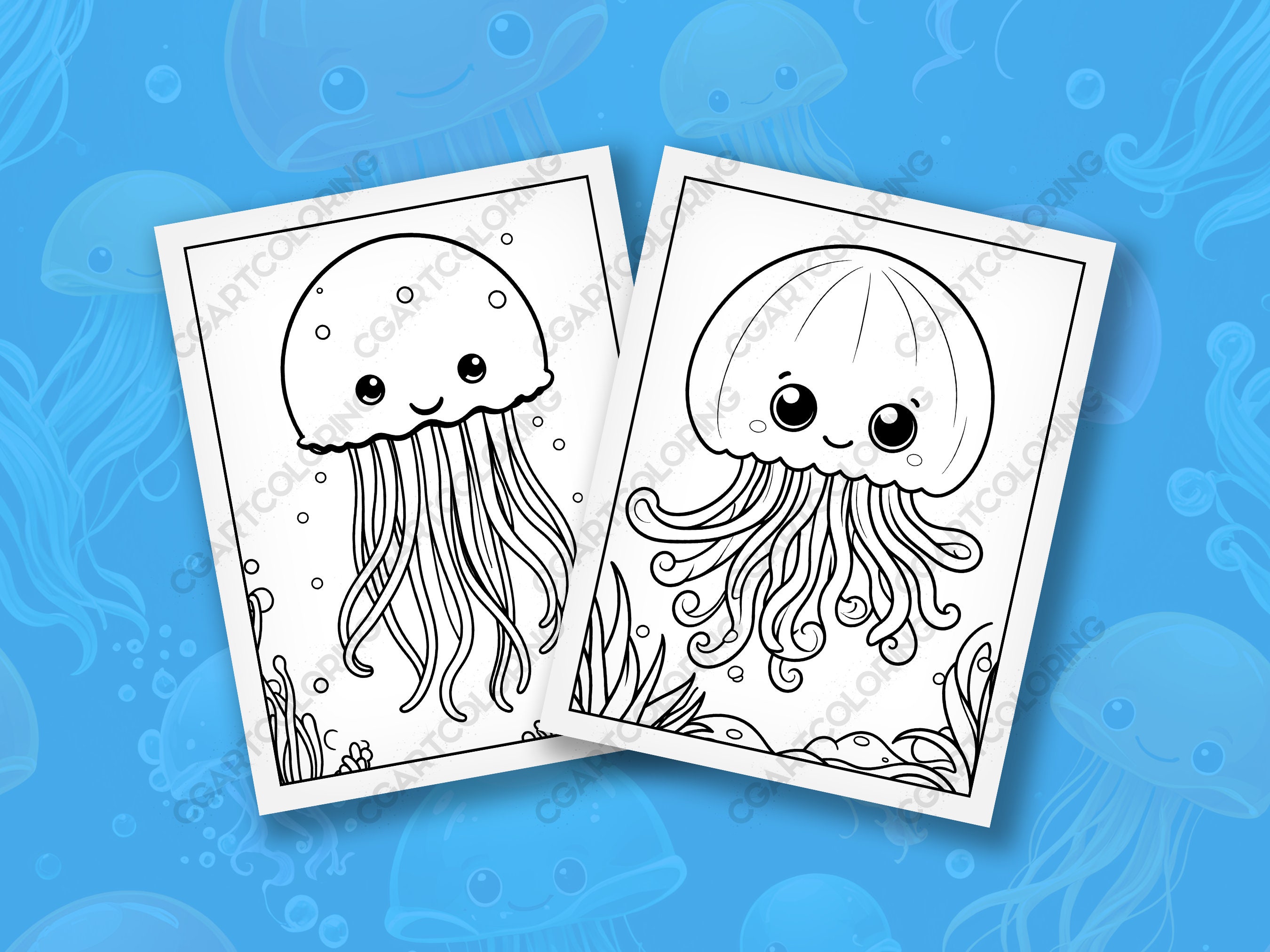 15 Cute Jellyfish Coloring Pages for Kids Toddlers Preschoolers ...
