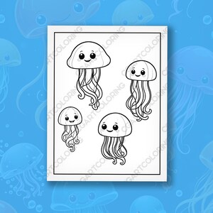 15 Cute Jellyfish Coloring Pages for Kids | Ocean Animal Activity ...