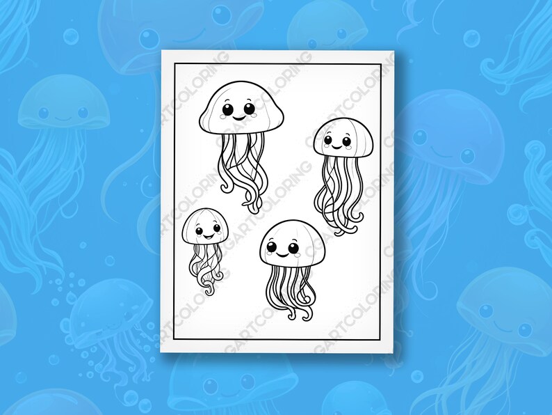 15 Cute Jellyfish Coloring Pages for Kids | Ocean Animal Activity ...