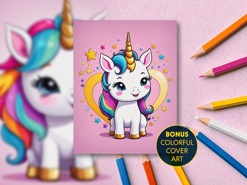 101 Cute Unicorn Coloring Pages for Kids Girls, Adorable Unicorns ...