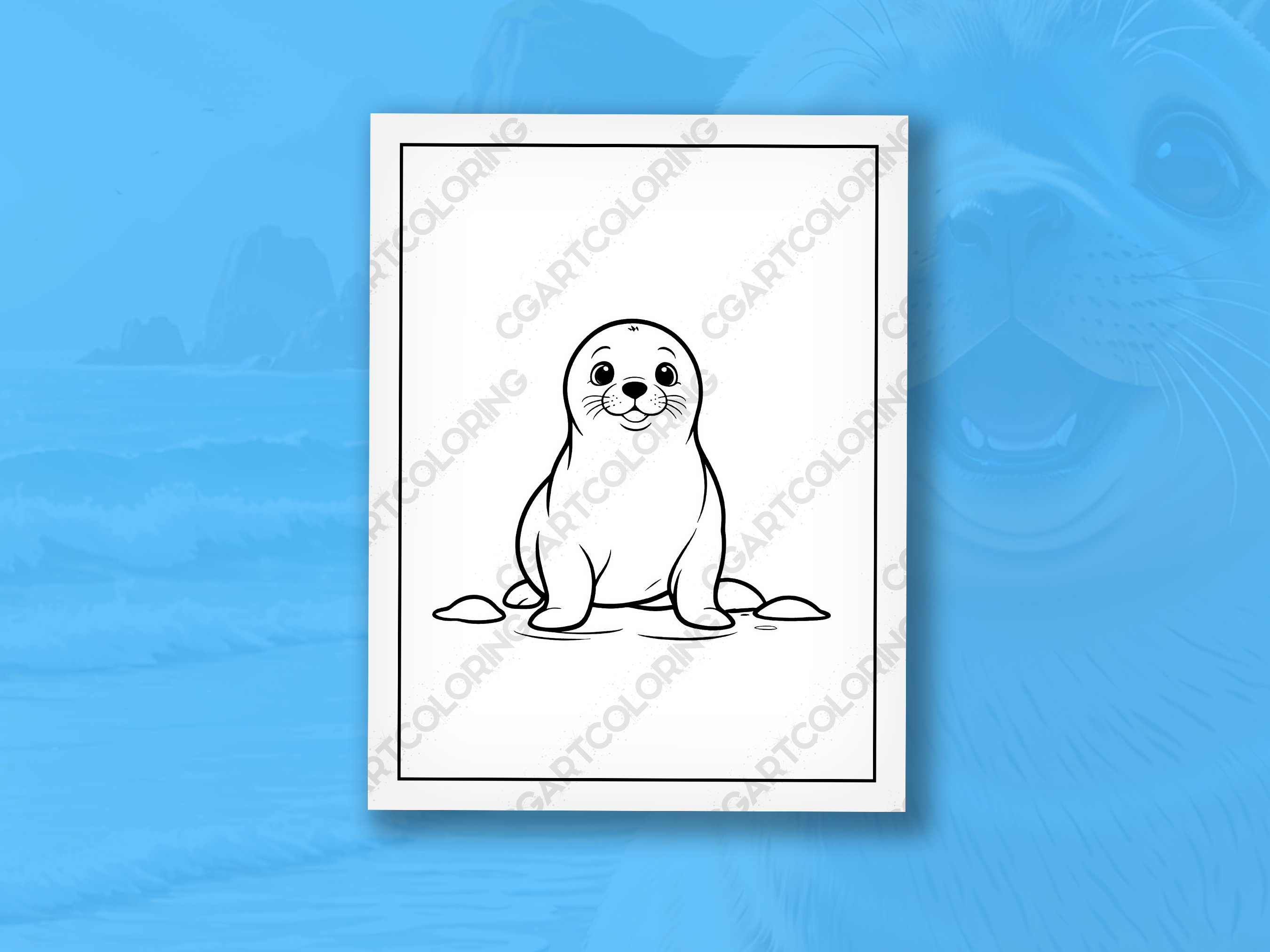 16 Cute Seal Coloring Pages for Kids Toddlers Preschoolers, Educational ...