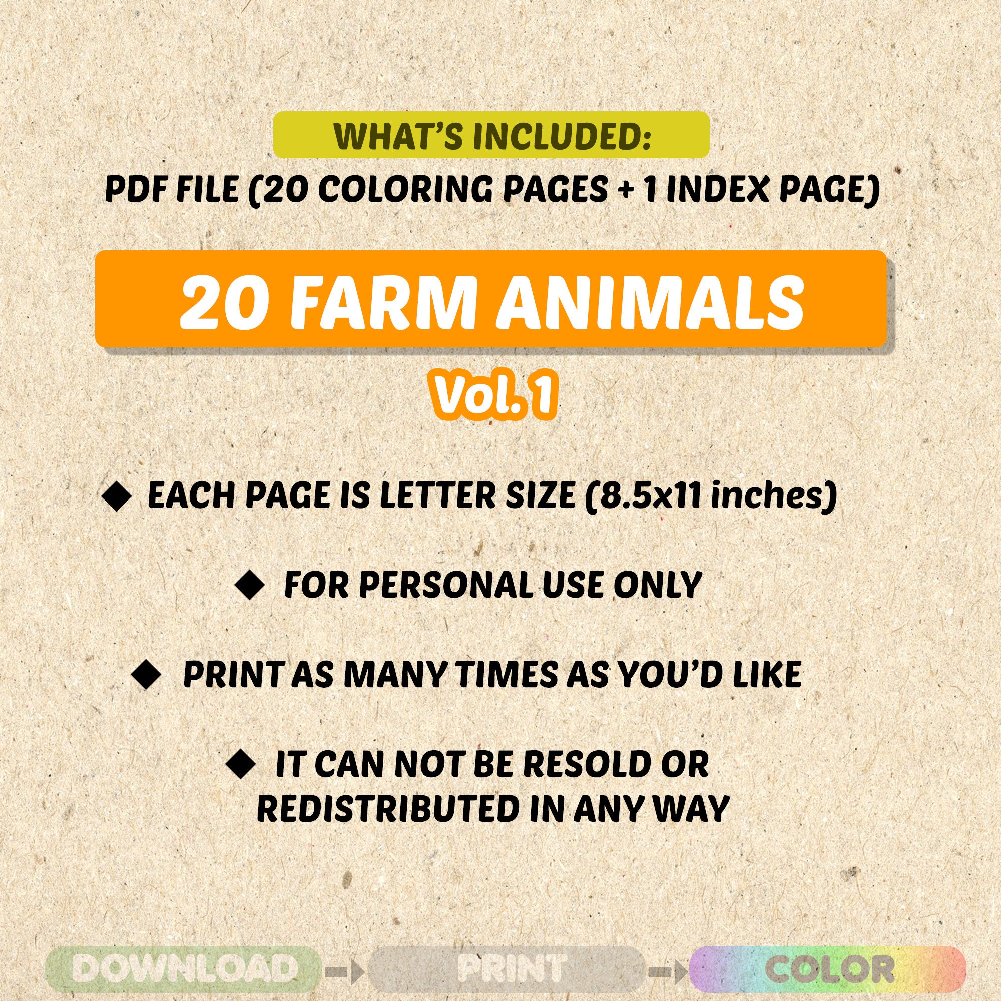 20 Cute Farm Animal Coloring Pages for Kids, Toddlers Preschoolers ...