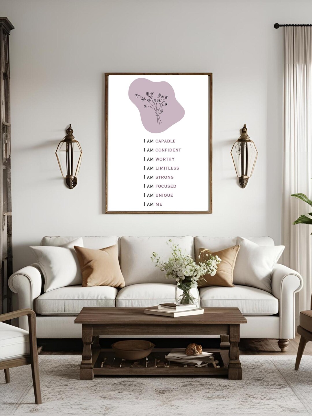 Positive Affirmation Print, Therapy Office Decor, Mental Health ...