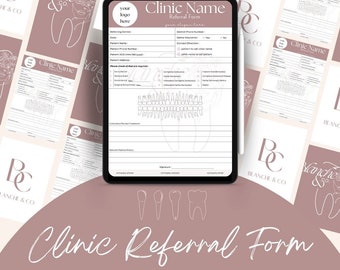 Editable Dental Intake Forms New Patient Form Customize Dental Office ...