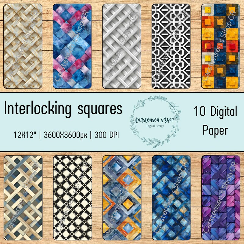 Interlocking Squares - Etsy