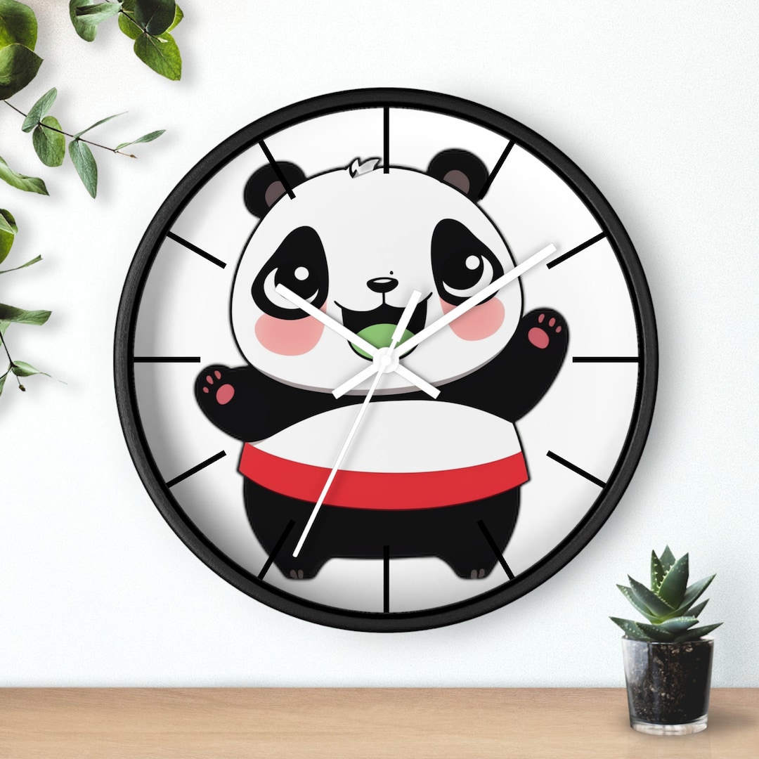 Chibi Panda Bamboozled - Clock for Anime Fans Manga Readers Panda ...