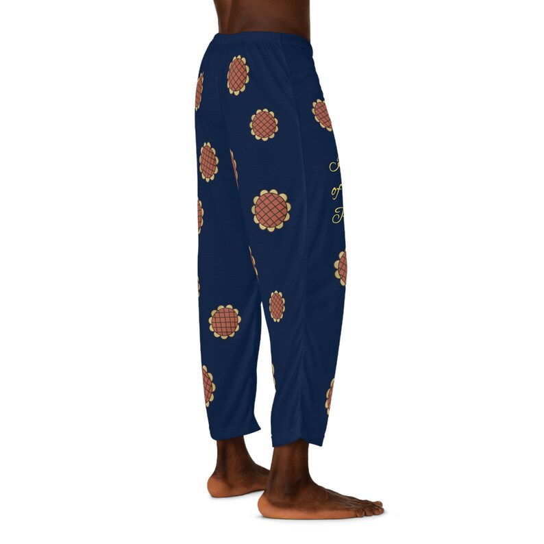 Men's One Piece Pajama Pants -- Navy Blue With Sunflowers - Etsy