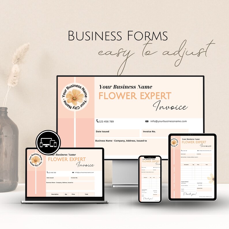 Florist Forms Templates, Editable Floral Invoice Receipt Form ...
