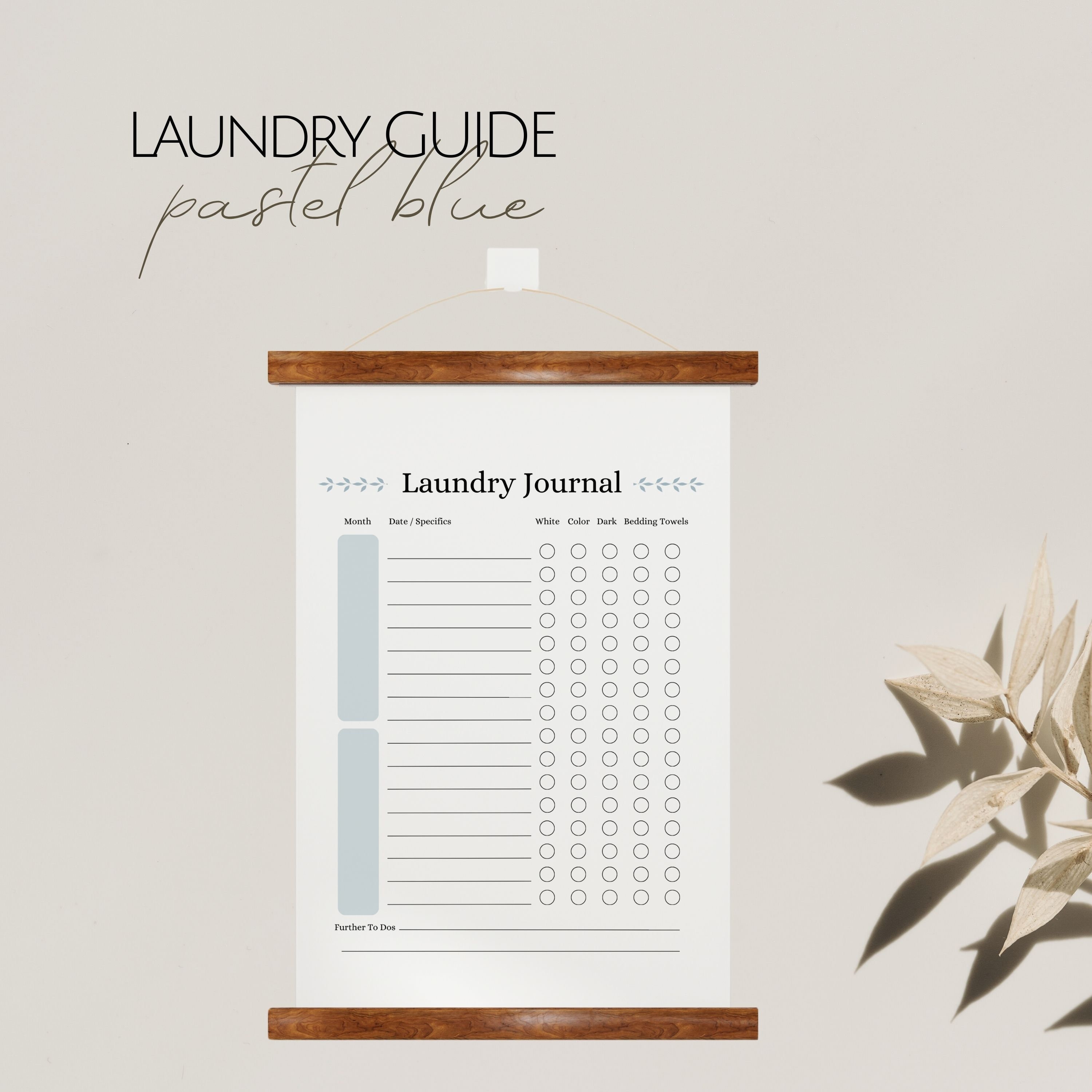 LAUNDRY GUIDE Printable Wash & Dry Instructions, Washing Planner, Care ...