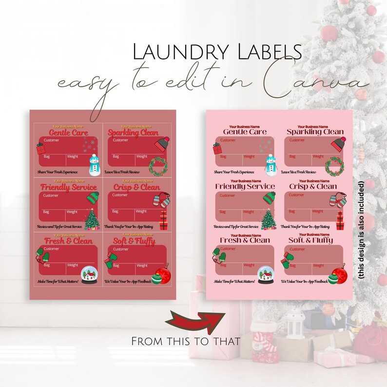Laundry Service Labels Templates, Professional Editable Shop Label ...