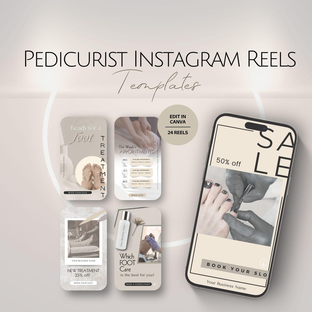 Pedicurist Instagram Reels Templates, Pedicure Social Media Posts ...