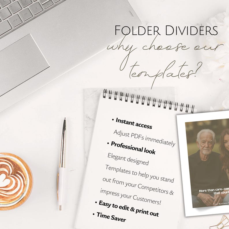 Elderly Care Folder Dividers Templates, Editable Business Template ...