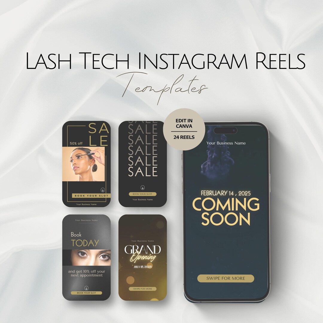 Lash Tech Instagram Reels Templates, Lashes Architect Social Media ...