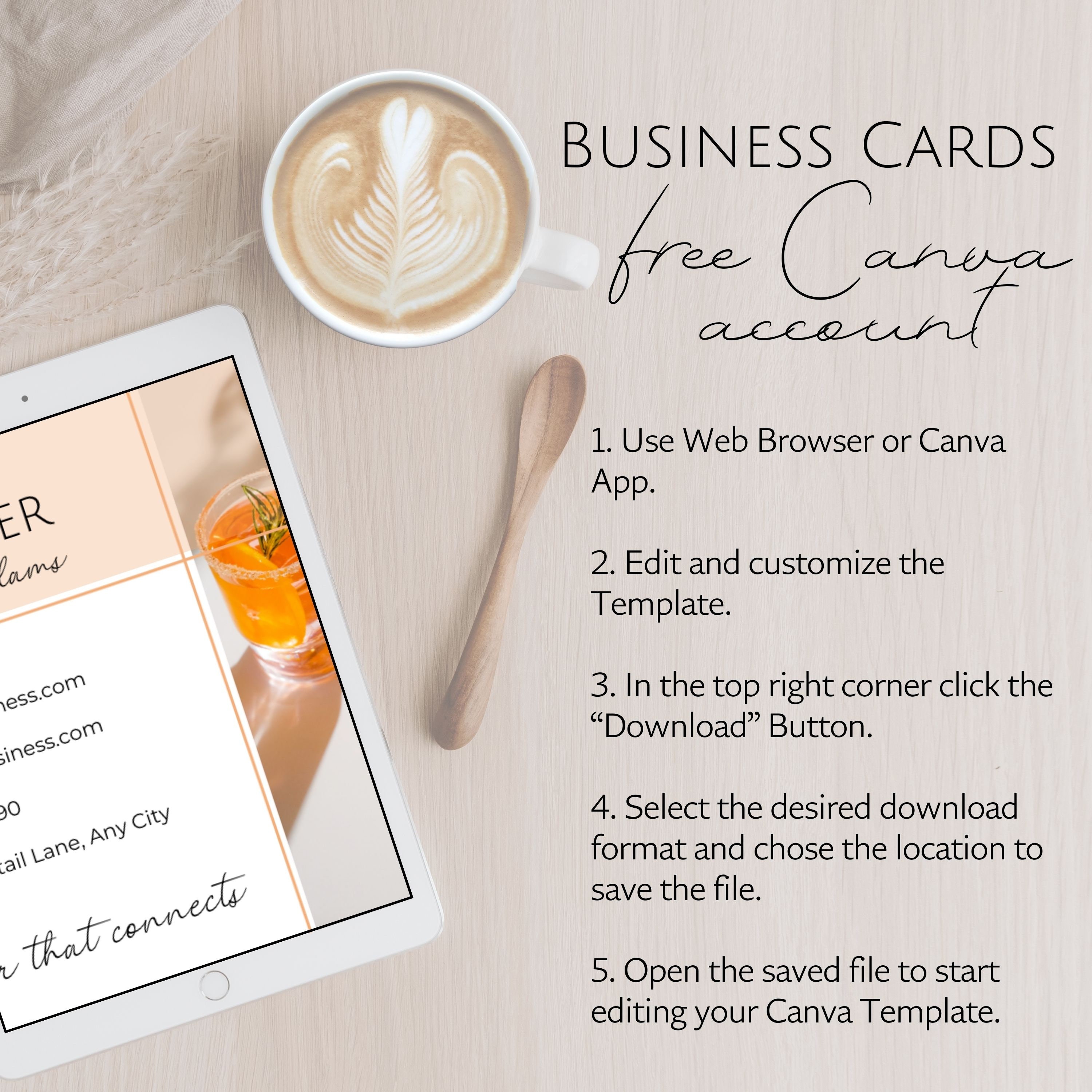 Bartender Business Card Template, Editable Mobile Bar Info Cards Design ...