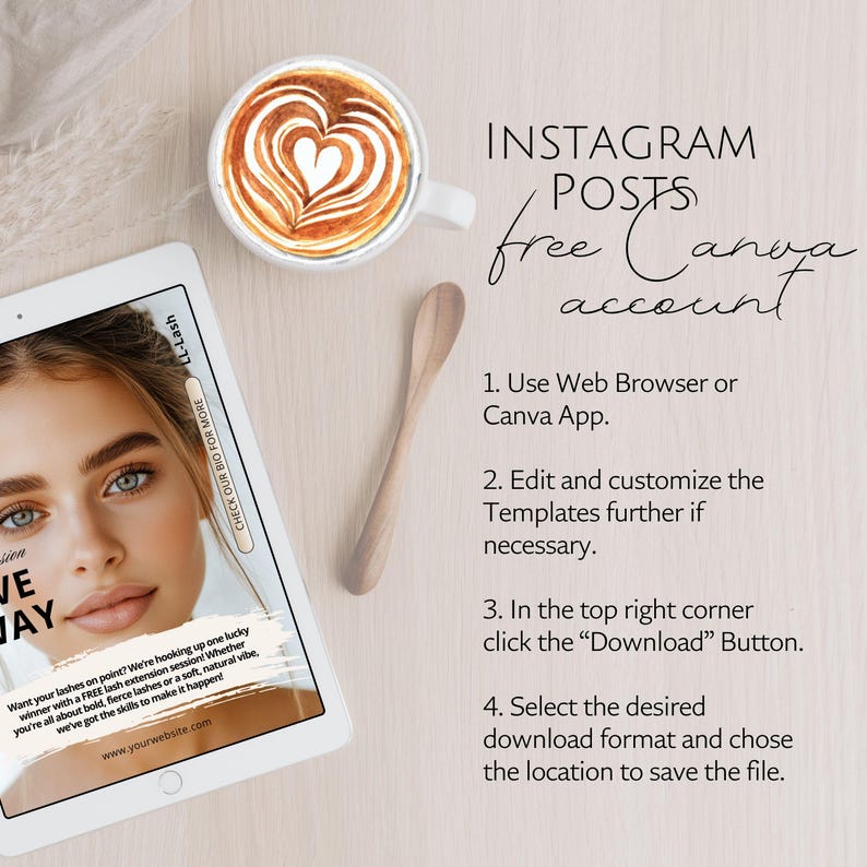Custom Business Instagram Post Templates, Editable Customized IG ...