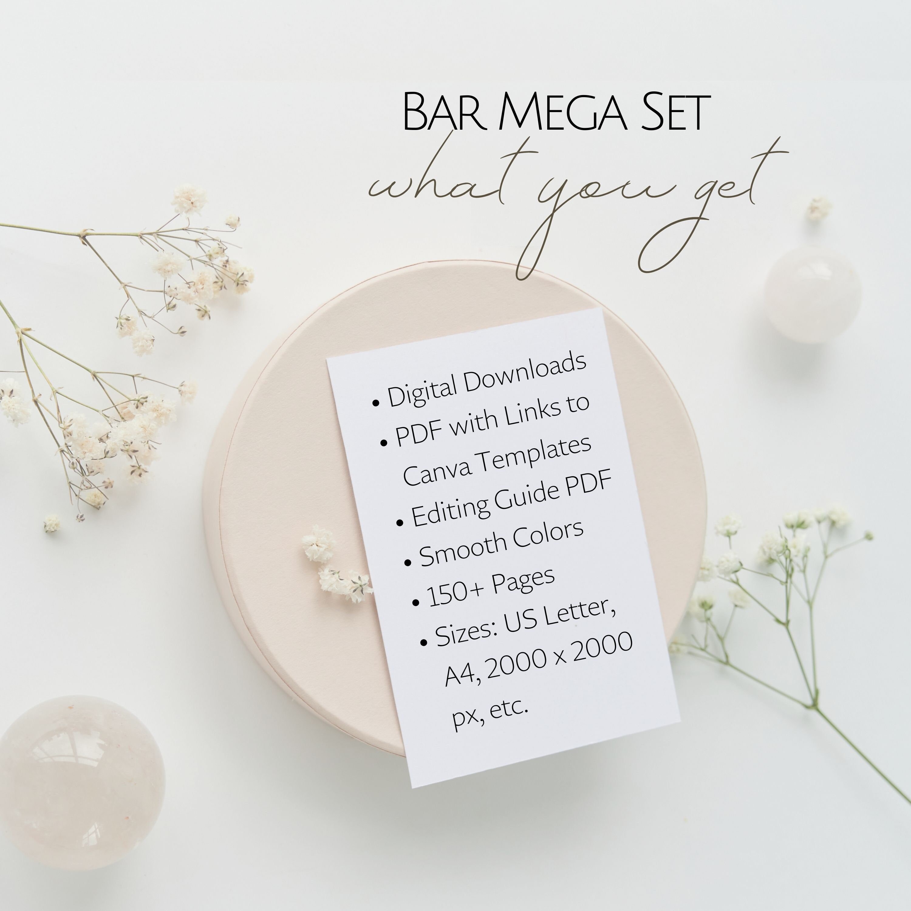 Mobile Bar Templates MEGA Bundle, Bartender Instagram Template ...