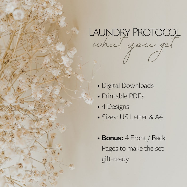 Laundry PROTOCOL, Printable Weekly Washing Planner, Wash and Dry Chores ...