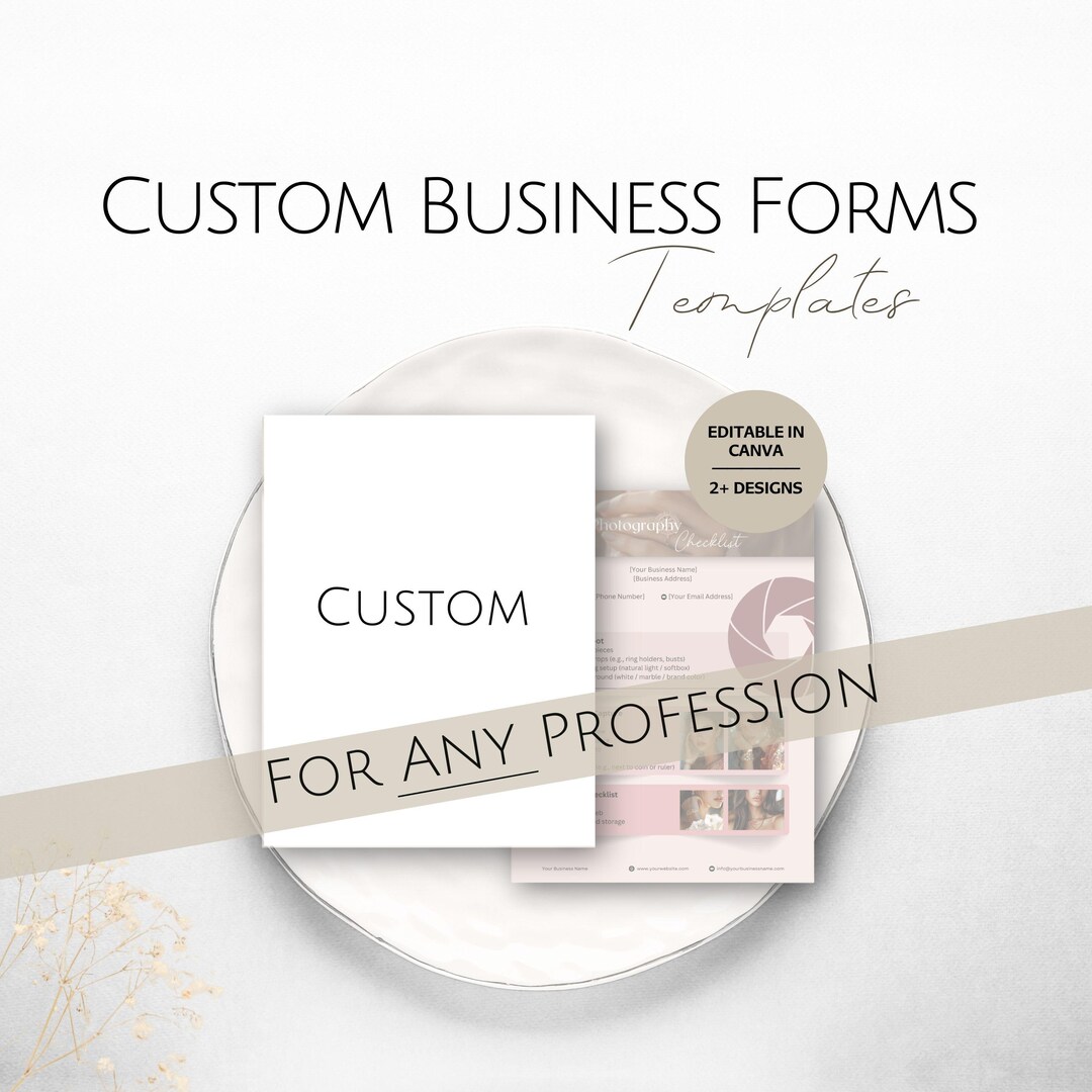 Custom Business Form Templates, Editable Customized Services Forms ...