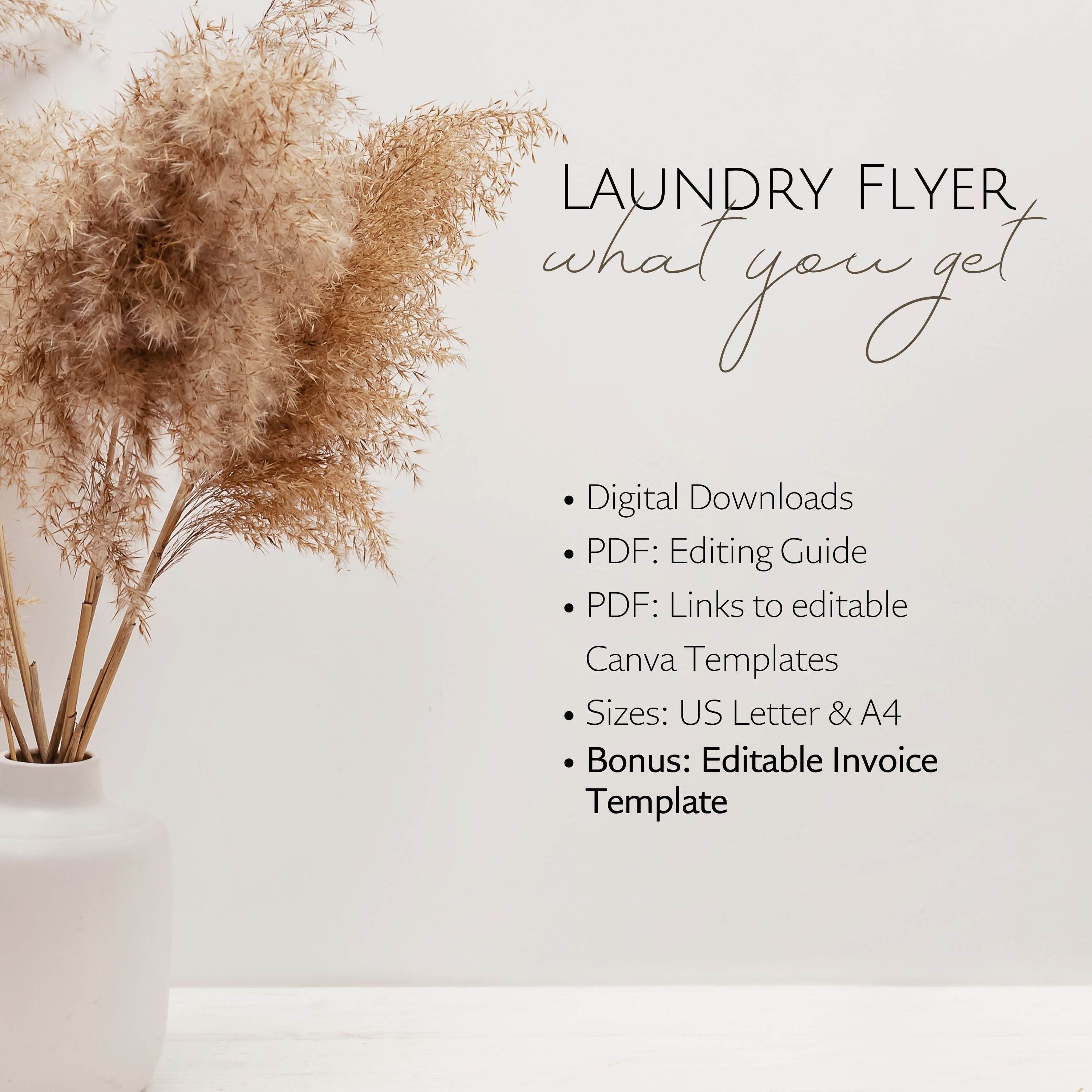 Editable Laundry Service Flyer, Canva Laundry Shop Advertising Template ...