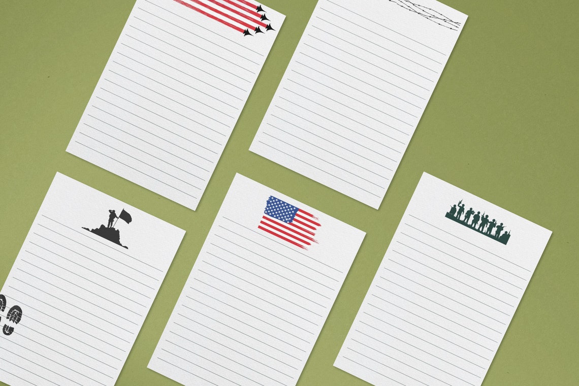 Military Salute Stationary Paper Digital Download - Etsy