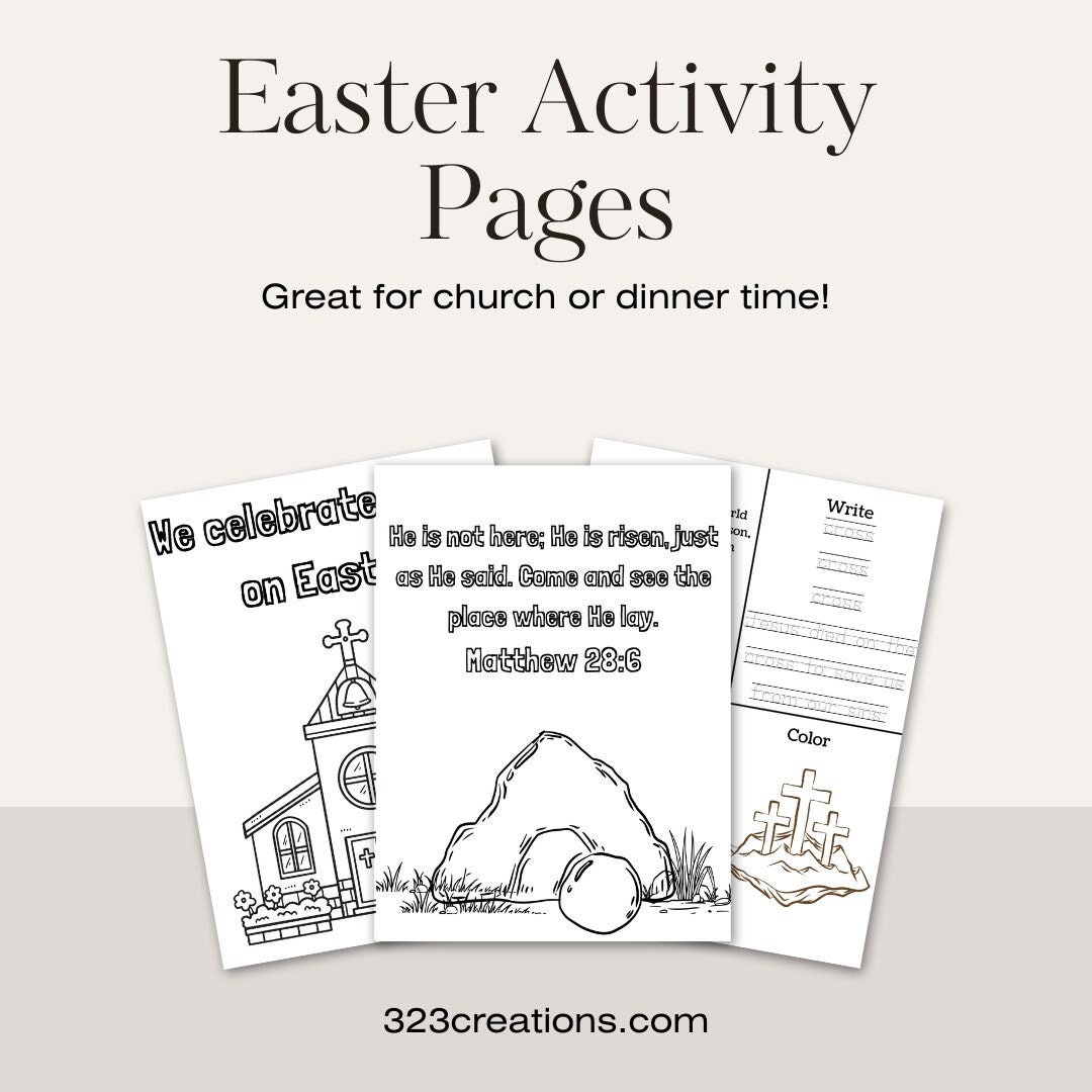 Easter Activity Pages - Etsy