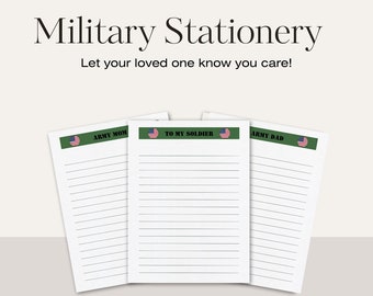 Military Salute Stationary Paper Digital Download - Etsy
