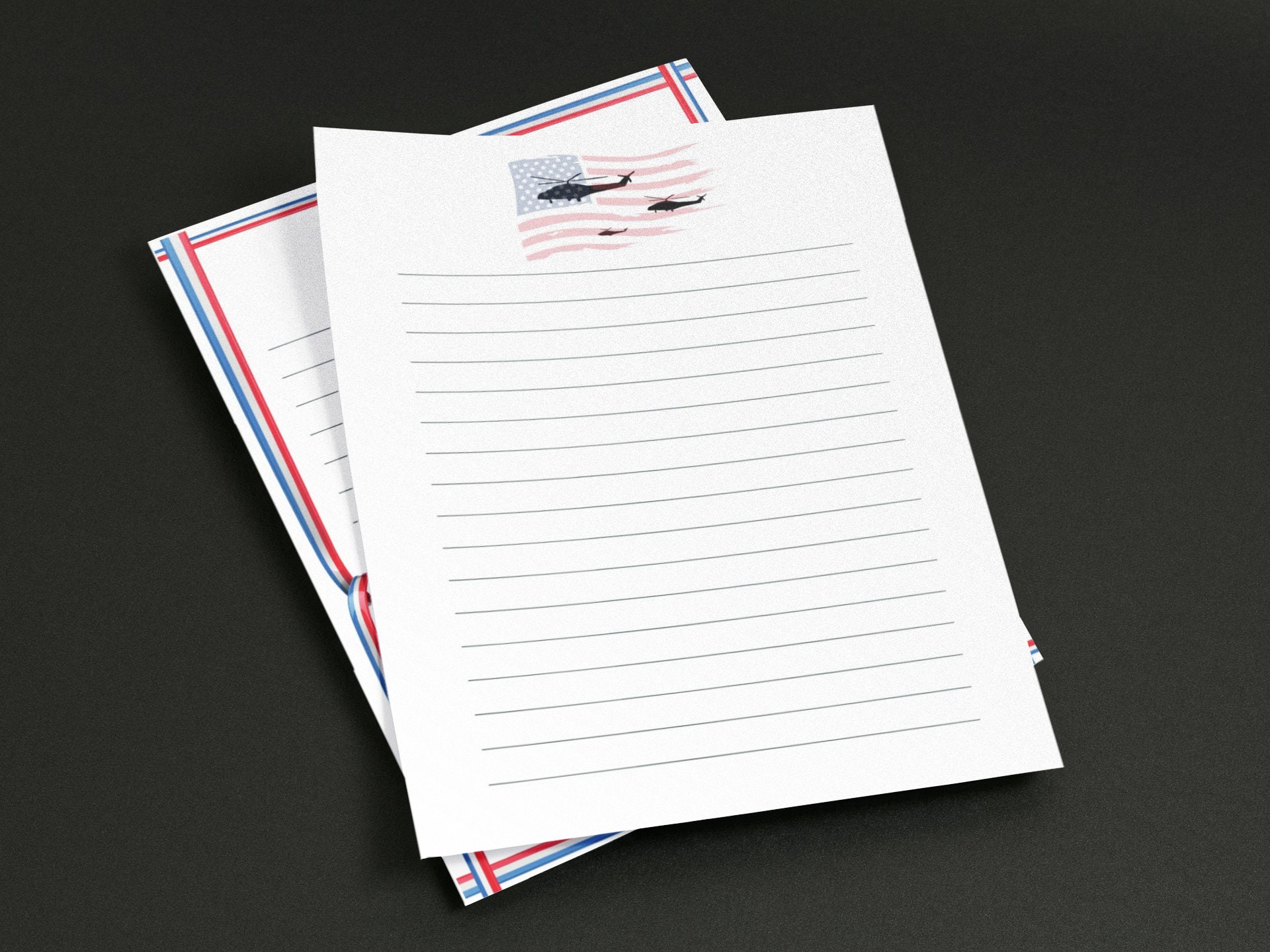 Military Patriotic Stationary Paper Digital Download - Etsy