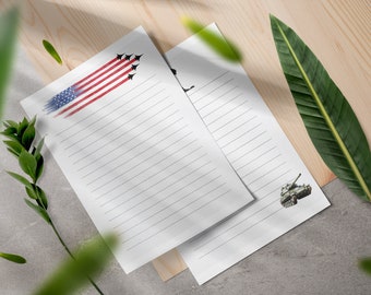 Military Patriotic Stationary Paper Digital Download - Etsy