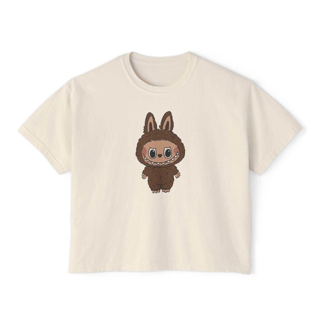 Cute Labubu Character Women's Boxy Tee, Casual T-shirt, Comfy Gift ...