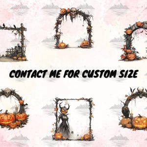 40 PNG Watercolor Halloween Frames Clipart, Halloween Wreaths ...