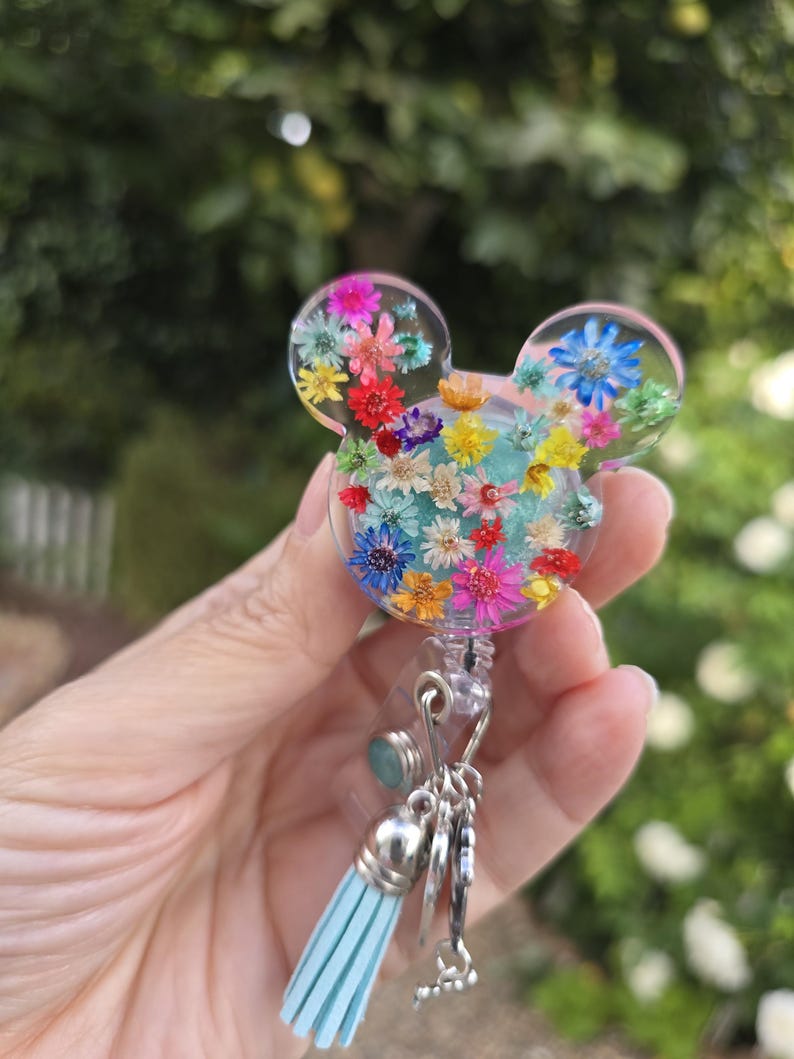 Flower Mouse Head Badge - Etsy