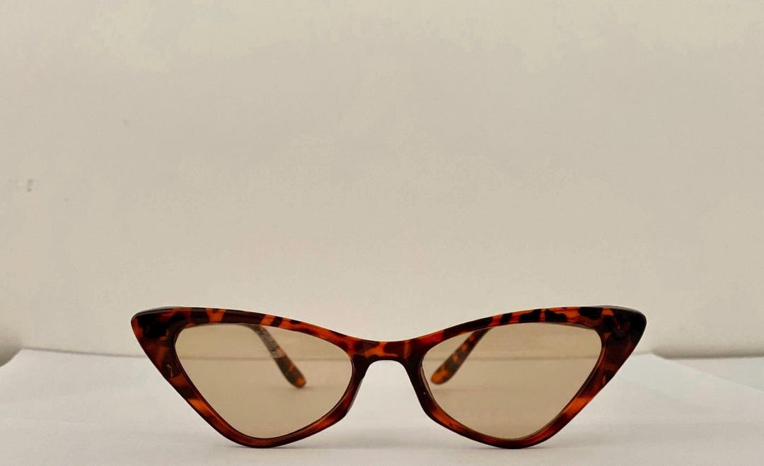 Cat Angular Feline Leopard Print Sunglasses Sunnies Glasses Light ...