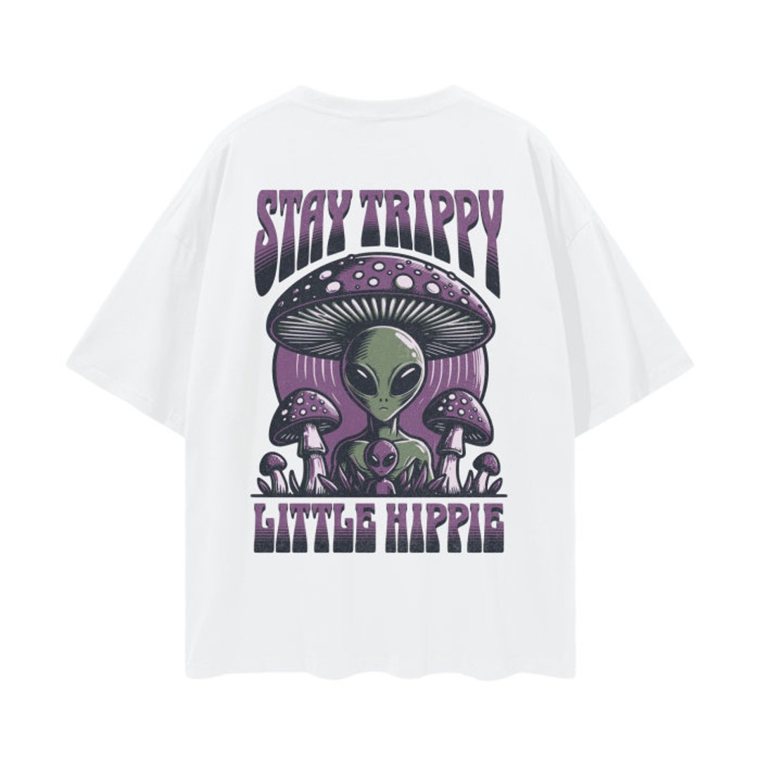 Retro UFO Alien Extraterrestrial Shirt, Oversize Deep Drop Shoulder ...